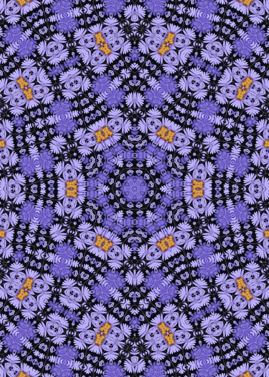 'Purple lilac kaleidoscope' Poster, picture, metal print, paint by Edy ...