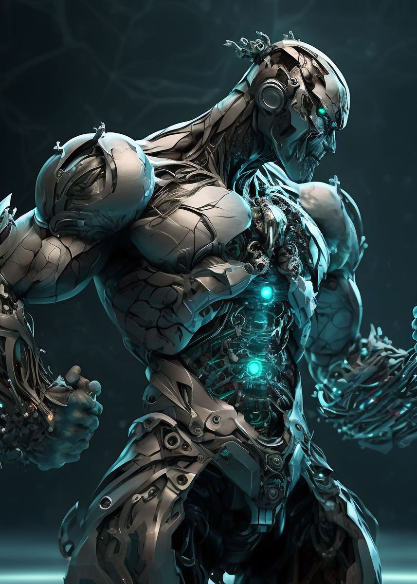 'Futuristic dark machine' Poster by Oleksandr Kovalov | Displate