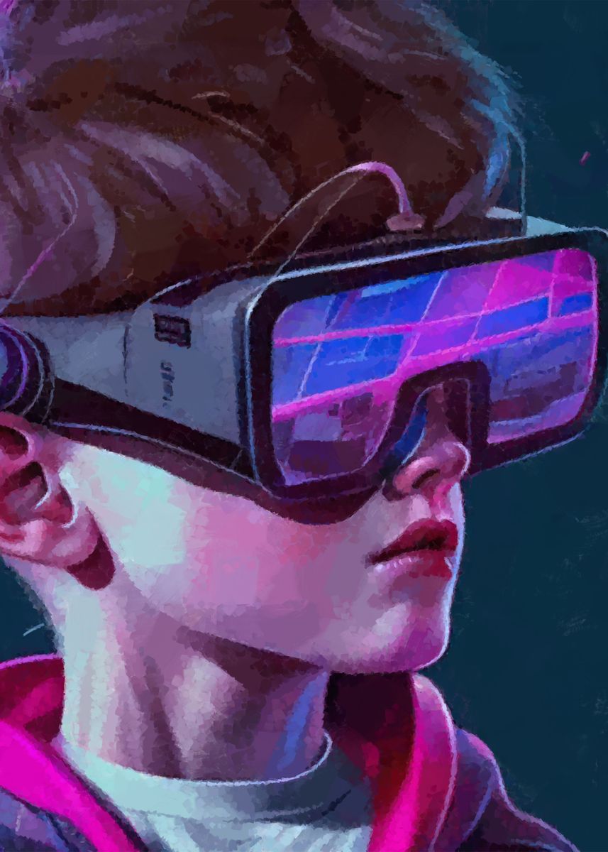 'VR headset' Poster, picture, metal print, paint by Evgenuy Merkushov ...