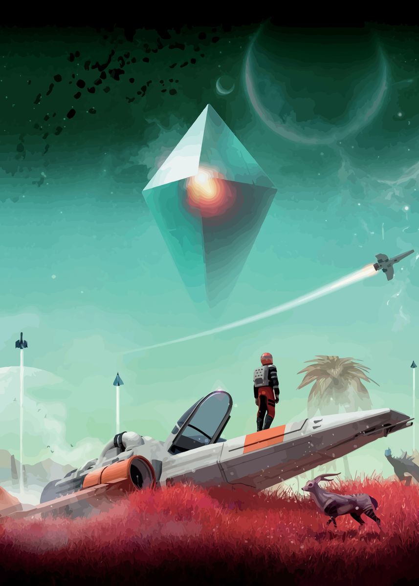 'No mans sky' Poster, picture, metal print, paint by ALPHA PALERMO ...