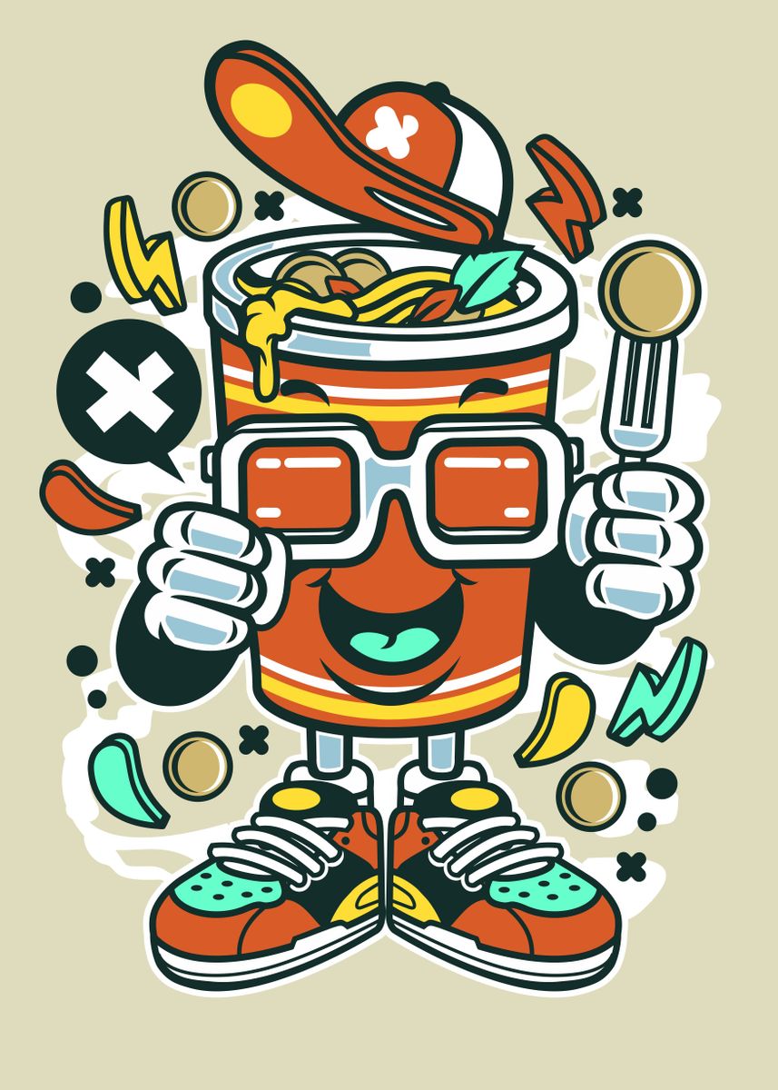 'Cartoon Illustration 13' Poster, picture, metal print, paint by Aloke ...