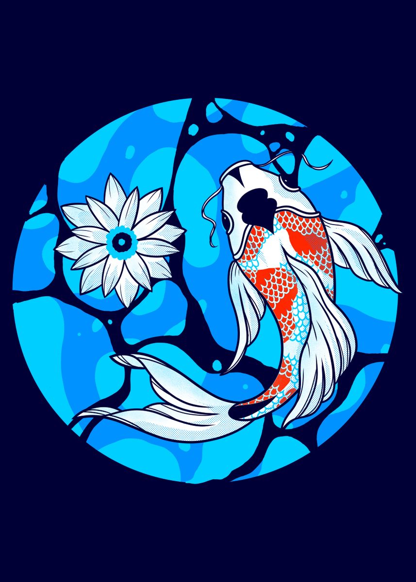 'Great Karp' Poster, picture, metal print, paint by Eoli Studio | Displate