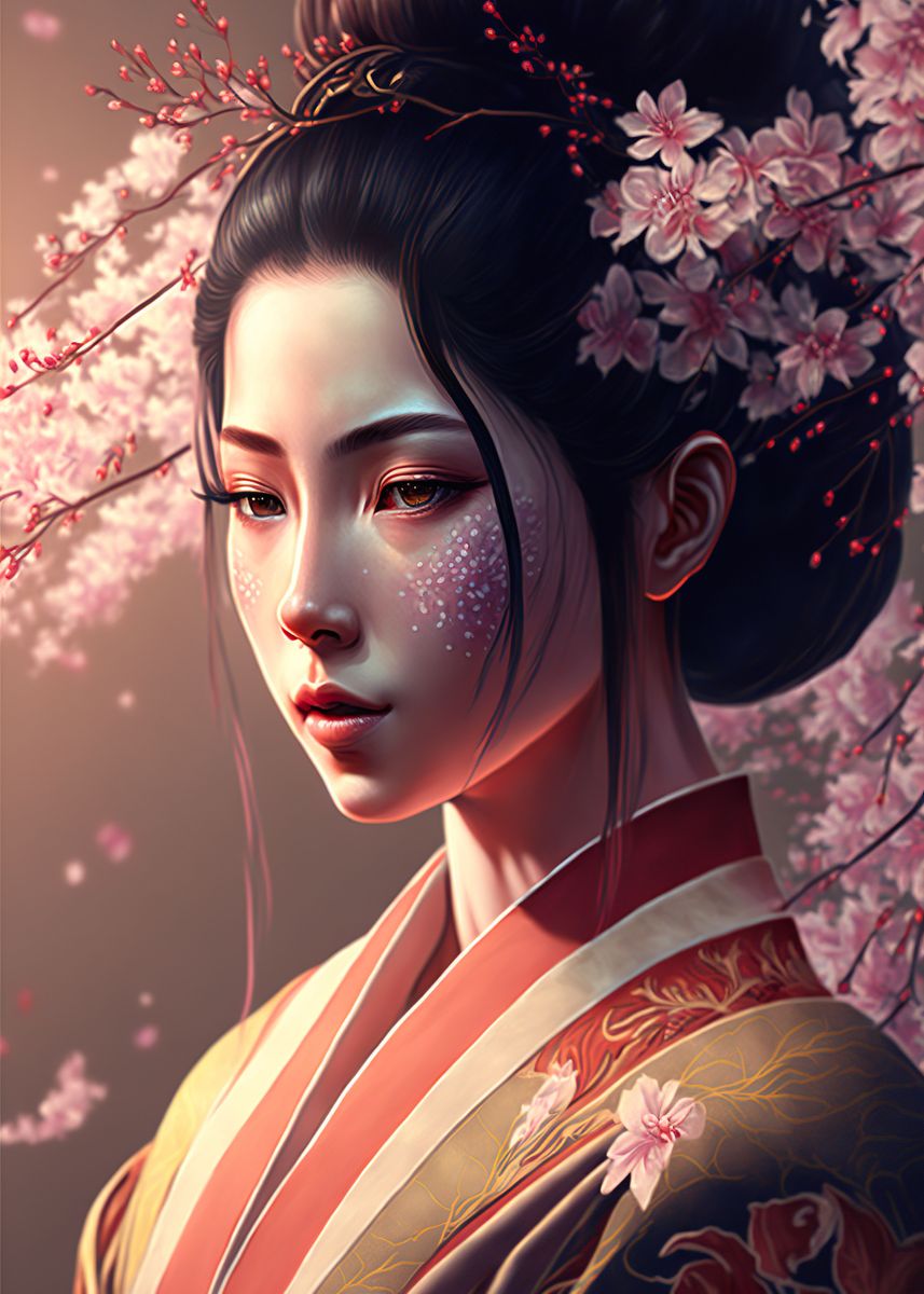 'Geisha' Poster, picture, metal print, paint by CanvasPixelDreams ...