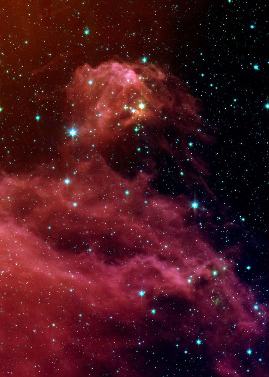 'Orion Red Stars' Poster, picture, metal print, paint by NASA | Displate