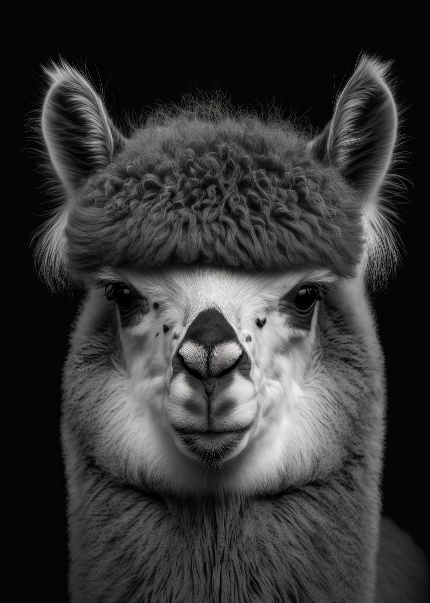 'Portrait of an Alpaca' Poster, picture, metal print, paint by Five ...