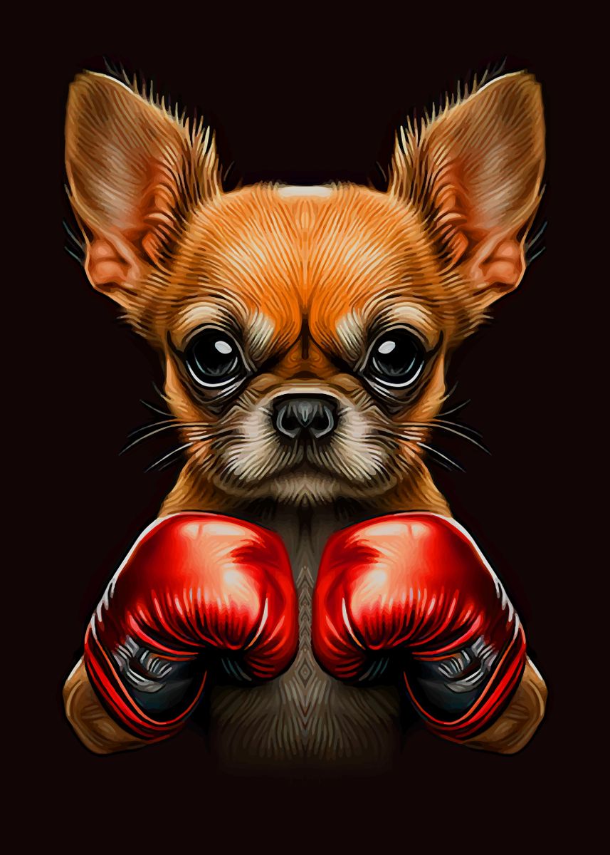 'Chihuahua dog portrait' Poster, picture, metal print, paint by ...