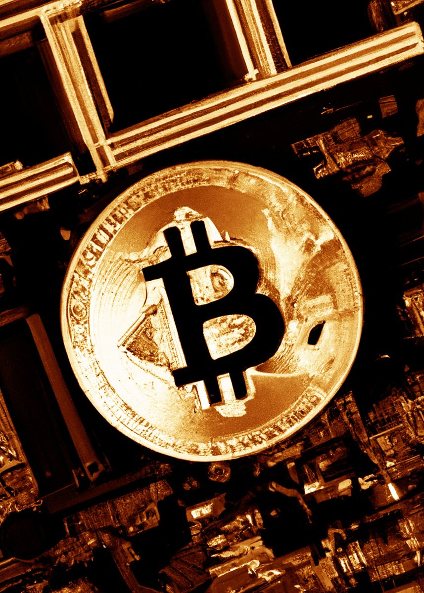 'Bitcoin BTC digital gold I' Poster, picture, metal print, paint by Pop ...