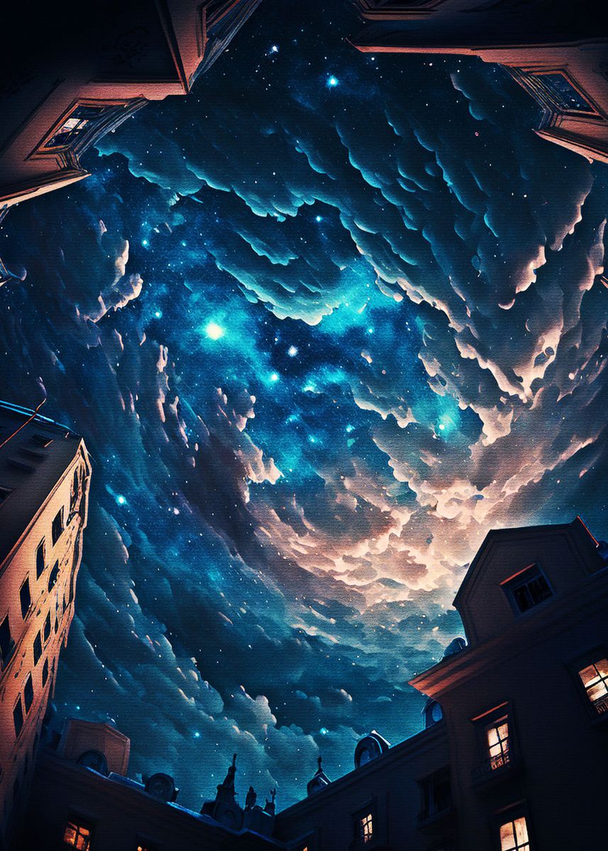 'Beautiful Sky' Poster, picture, metal print, paint by Muh Asdar | Displate