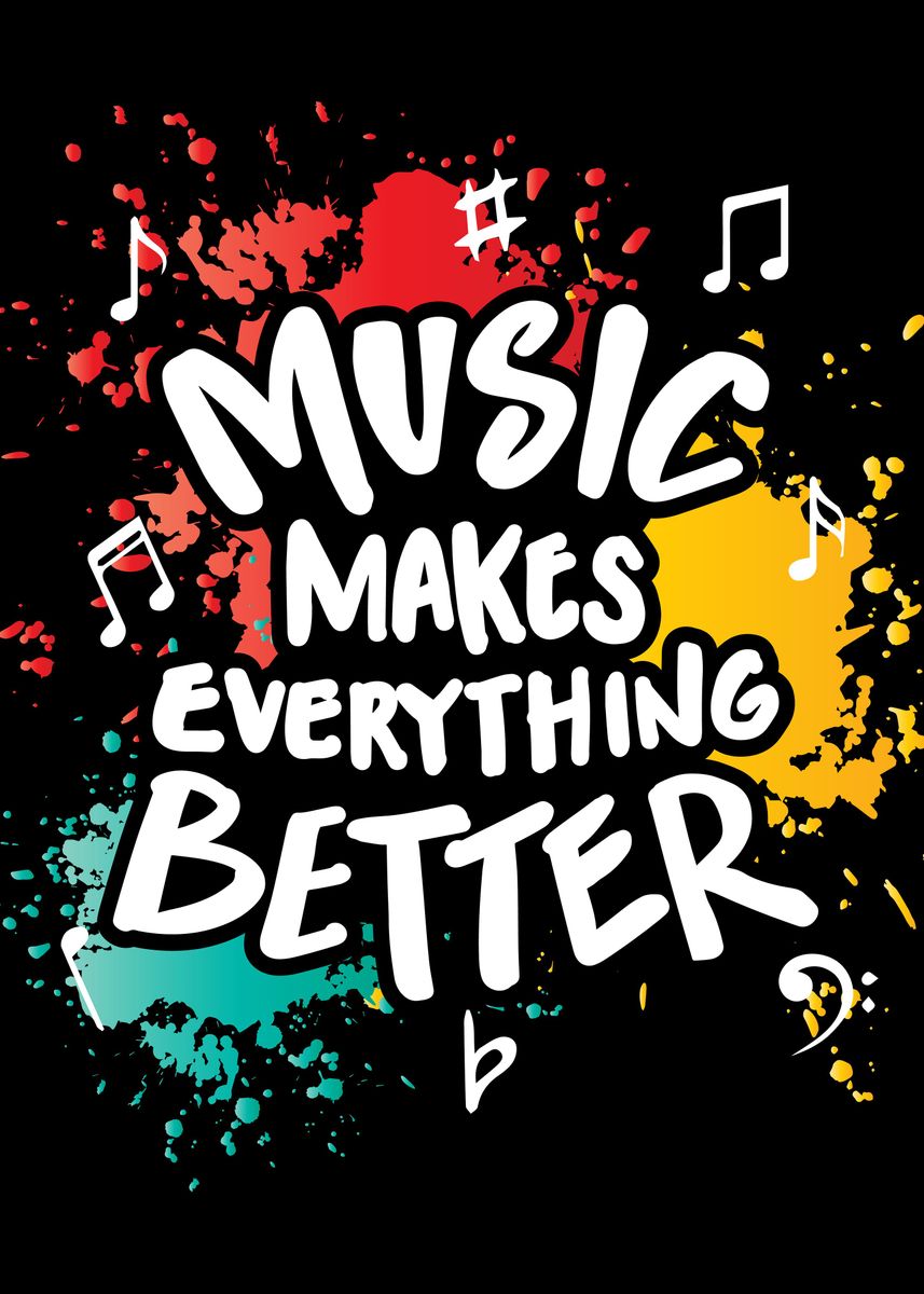 'I Love Music' Poster, picture, metal print, paint by TESSERACT 07 ...