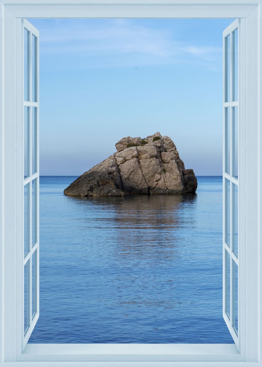 'Open window sea view' Poster, picture, metal print, paint by Vicen ...