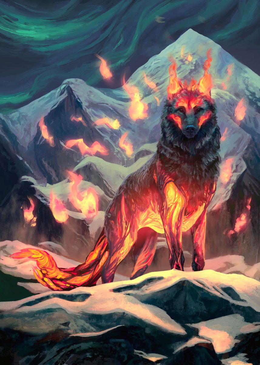 'God of Fire' Poster, picture, metal print, paint by Louise Goalby ...