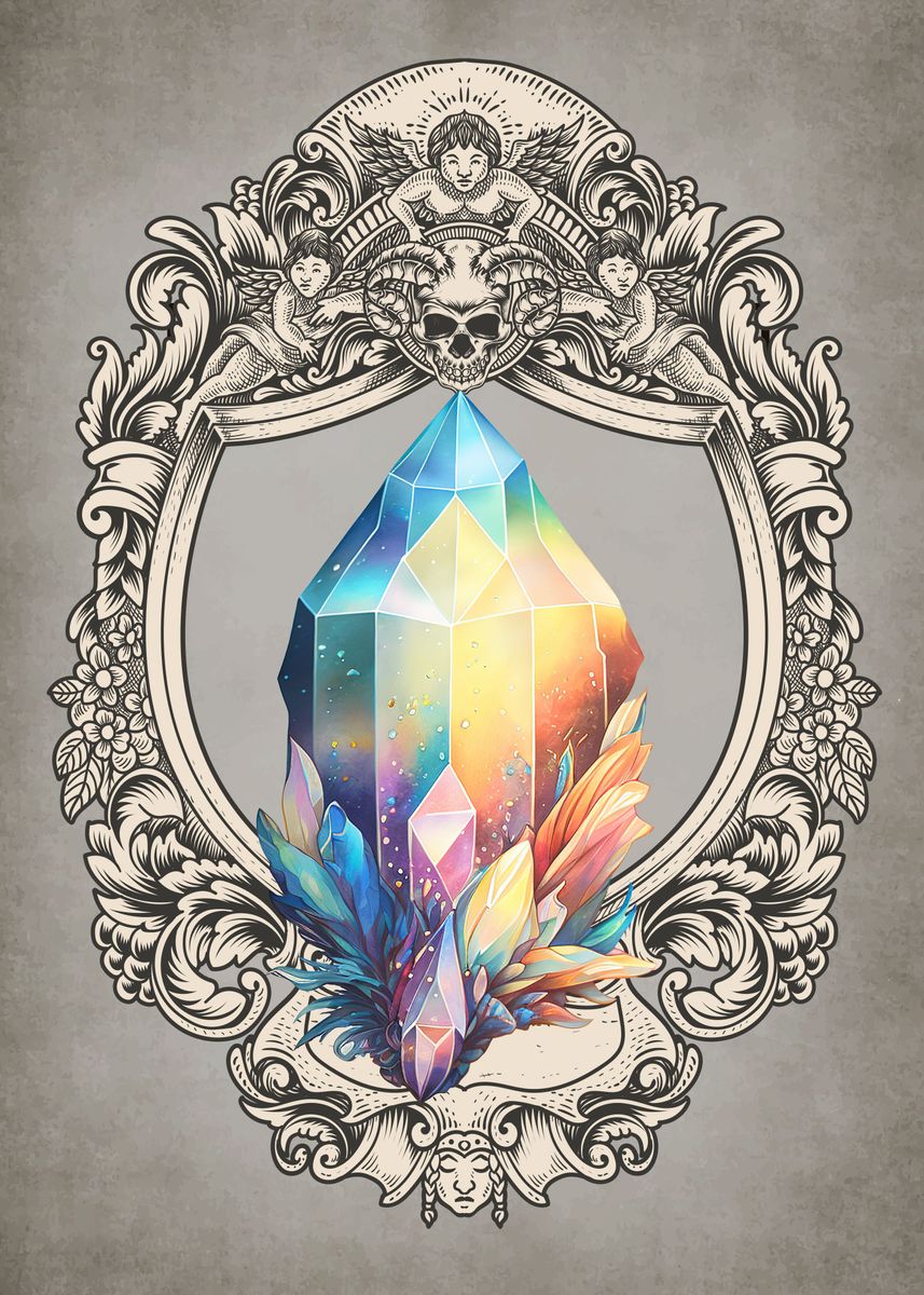 'Retro Colours Crystal' Poster, picture, metal print, paint by Stefan ...