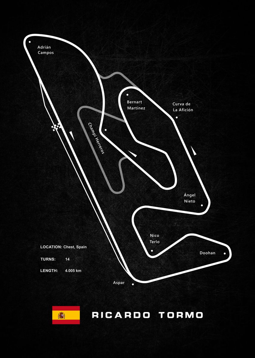 'Circuit Ricardo Tormo' Poster, picture, metal print, paint by Faissal ...
