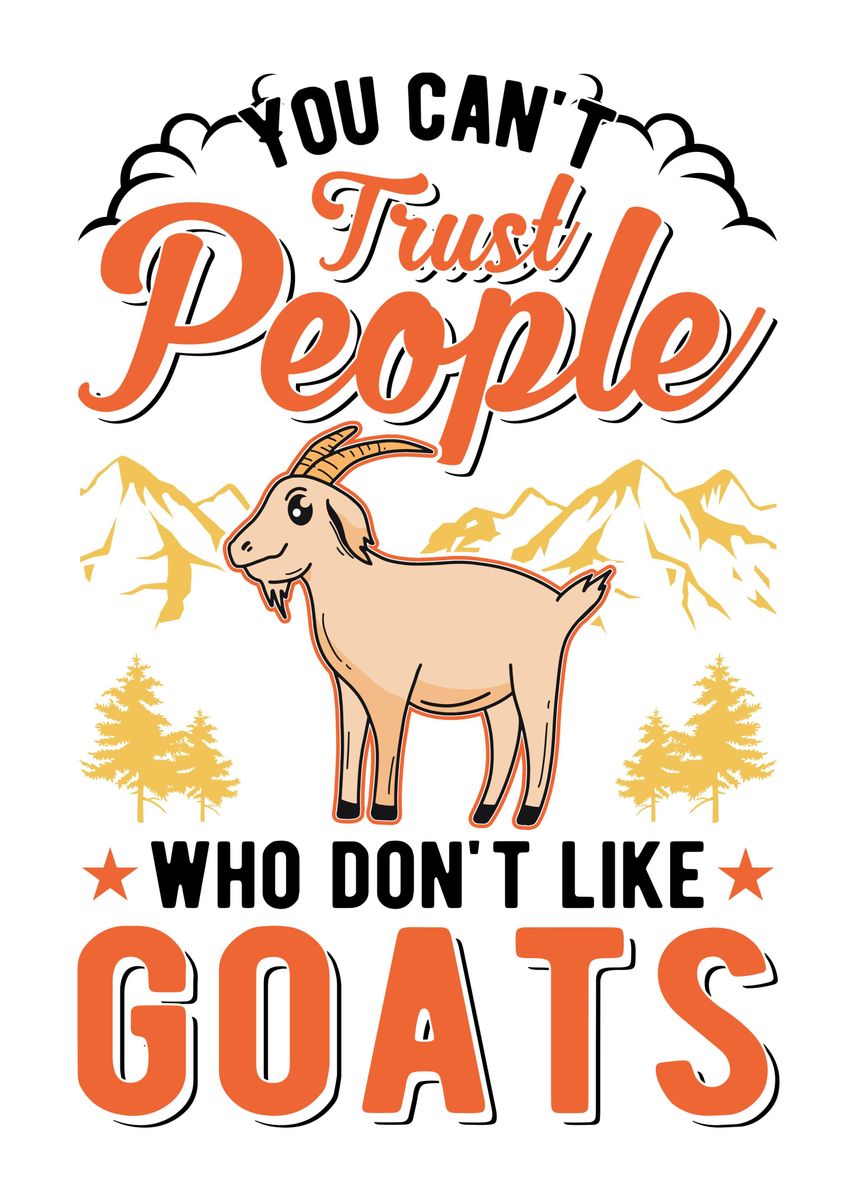 'Goat Gift Goat Keeper' Poster, picture, metal print, paint by ...