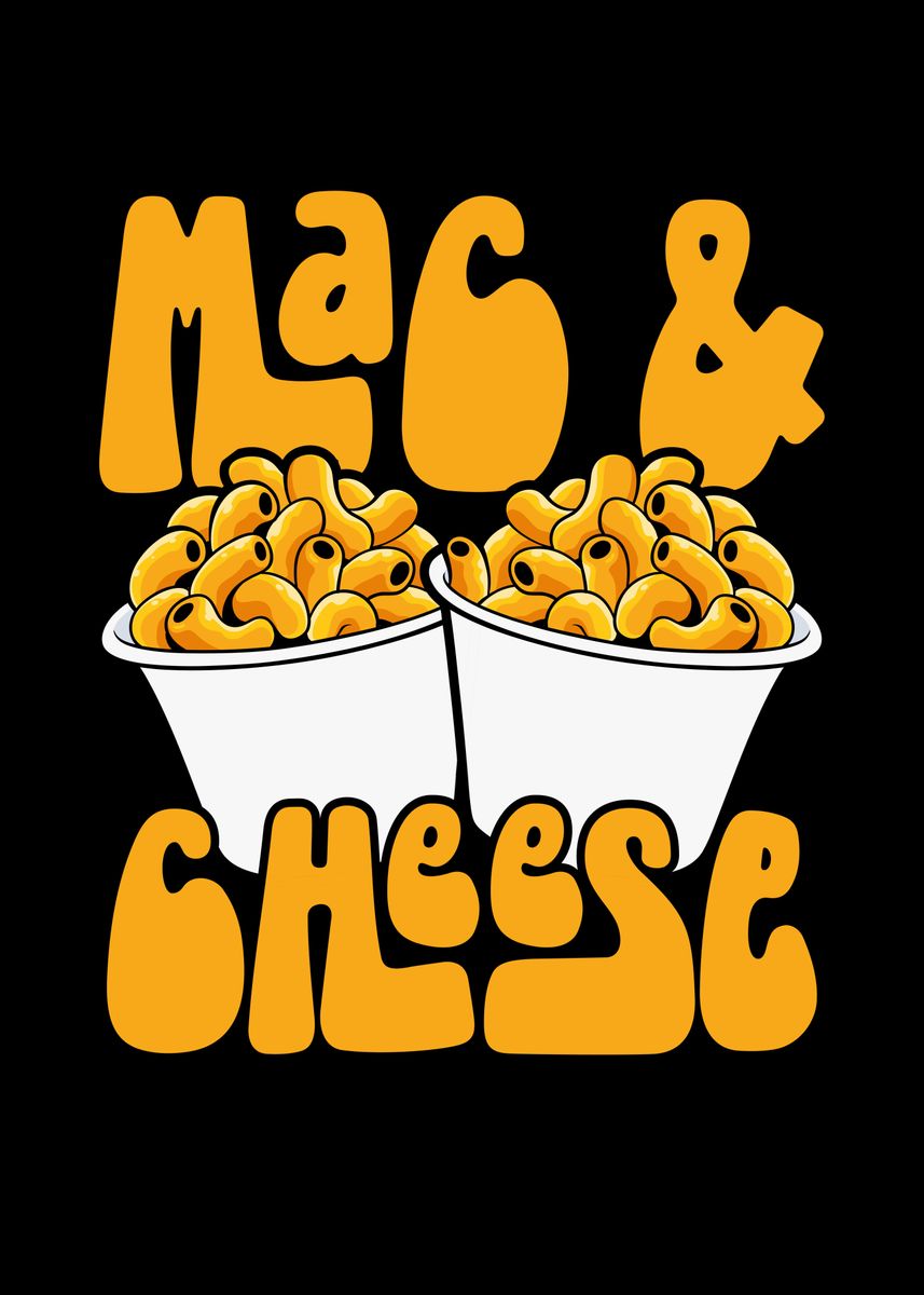 'Mac and cheese in packagin' Poster, picture, metal print, paint by ...