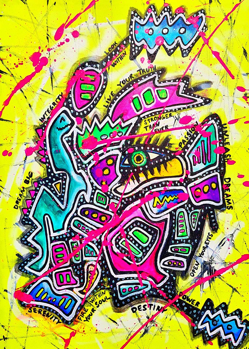 'Abstract Pop Art Painting' Poster, picture, metal print, paint by ART ...