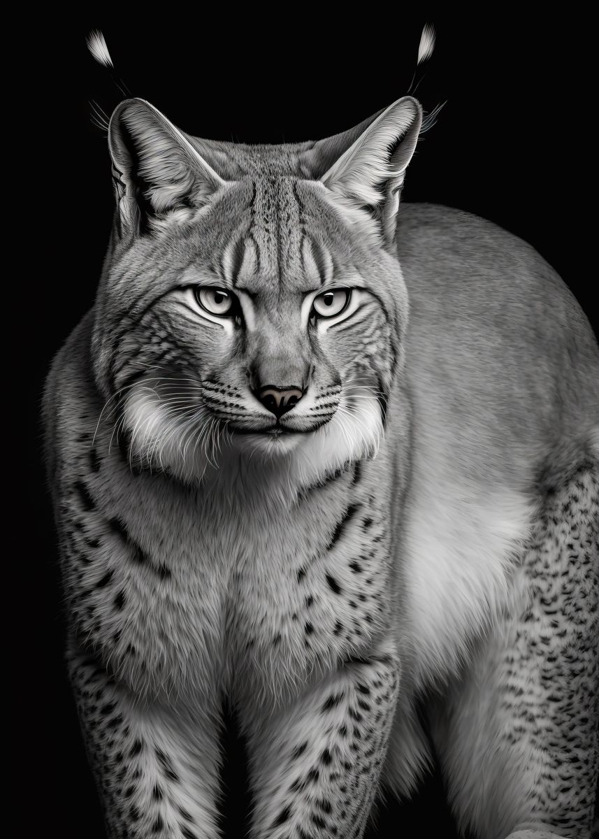 'Portrait of a Bobcat' Poster, picture, metal print, paint by Five ...