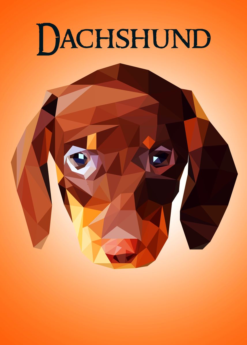 'Dachshund' Poster, picture, metal print, paint by Dare Neil | Displate