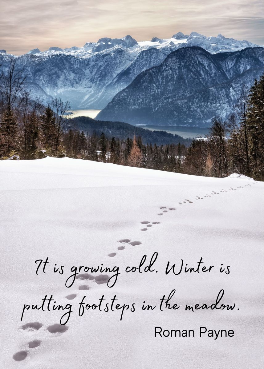 'It is growing cold Winter ' Poster, picture, metal print, paint by sam ...