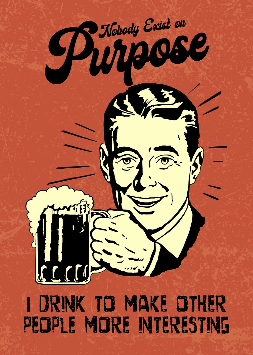 'Beer' Poster, picture, metal print, paint by Mild pic | Displate