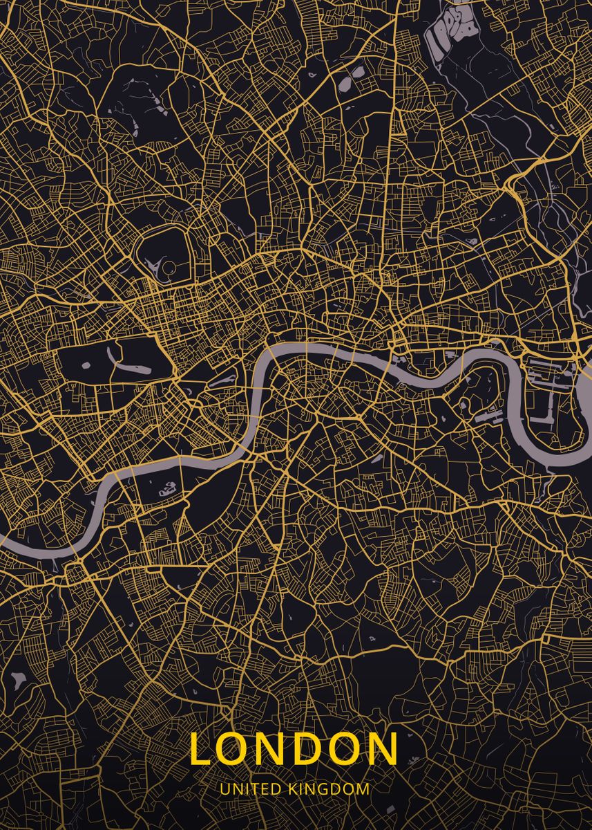 'LONDON' Poster, picture, metal print, paint by CRAFTSSSTUDIO | Displate