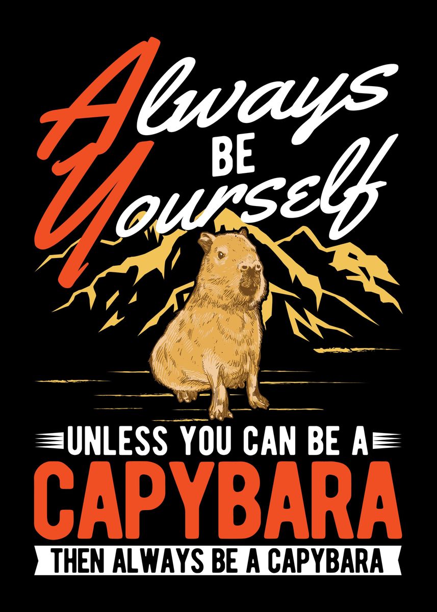 'Capybara Gift Capibara' Poster, picture, metal print, paint by ...