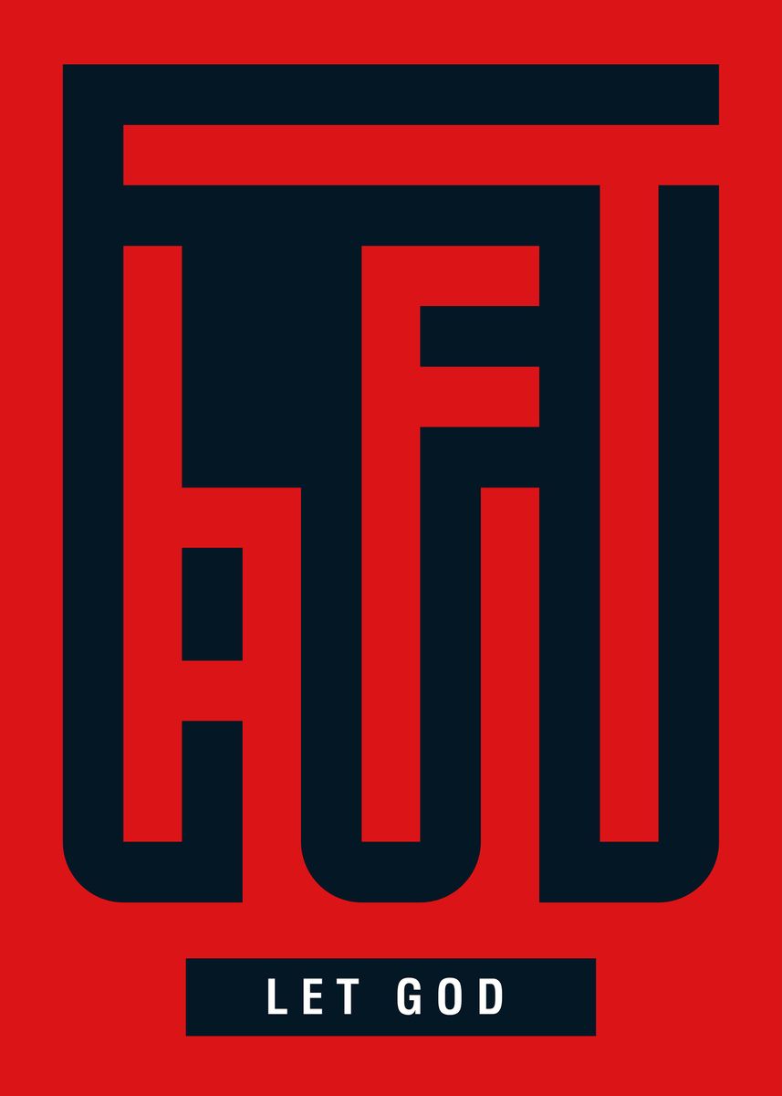 'Let God in Red' Poster, picture, metal print, paint by Viability ...