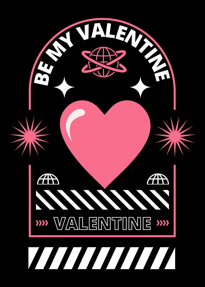 'be my valentine ' Poster, picture, metal print, paint by Artoria ...