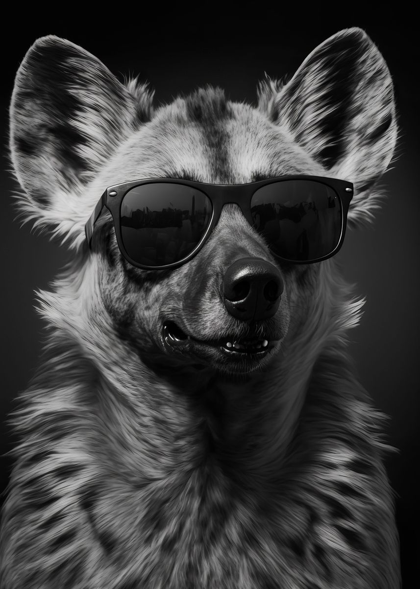 'Portrait of a Hyena' Poster, picture, metal print, paint by Five ...