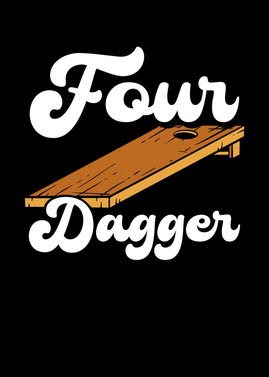 'Four dagger cornhole' Poster, picture, metal print, paint by BeMi ...