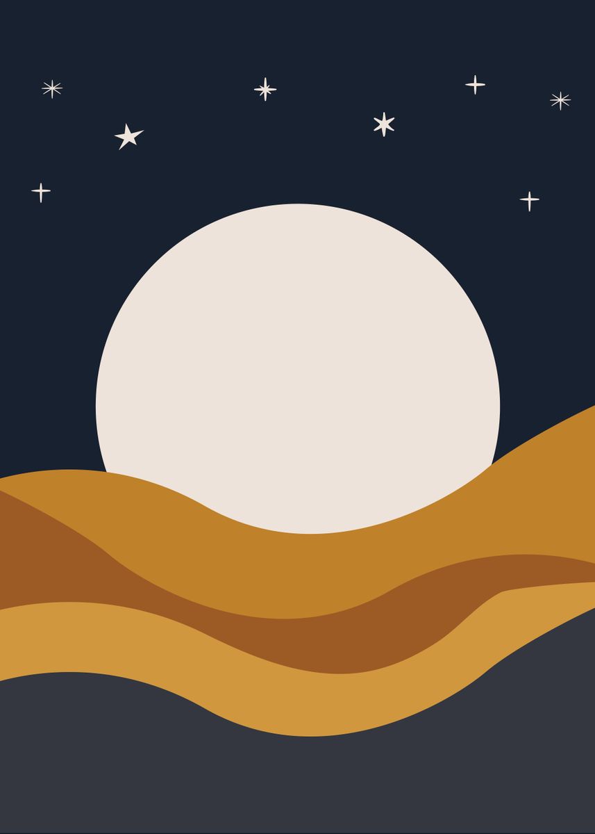 'Nature Landscape v9' Poster, picture, metal print, paint by crbn ...