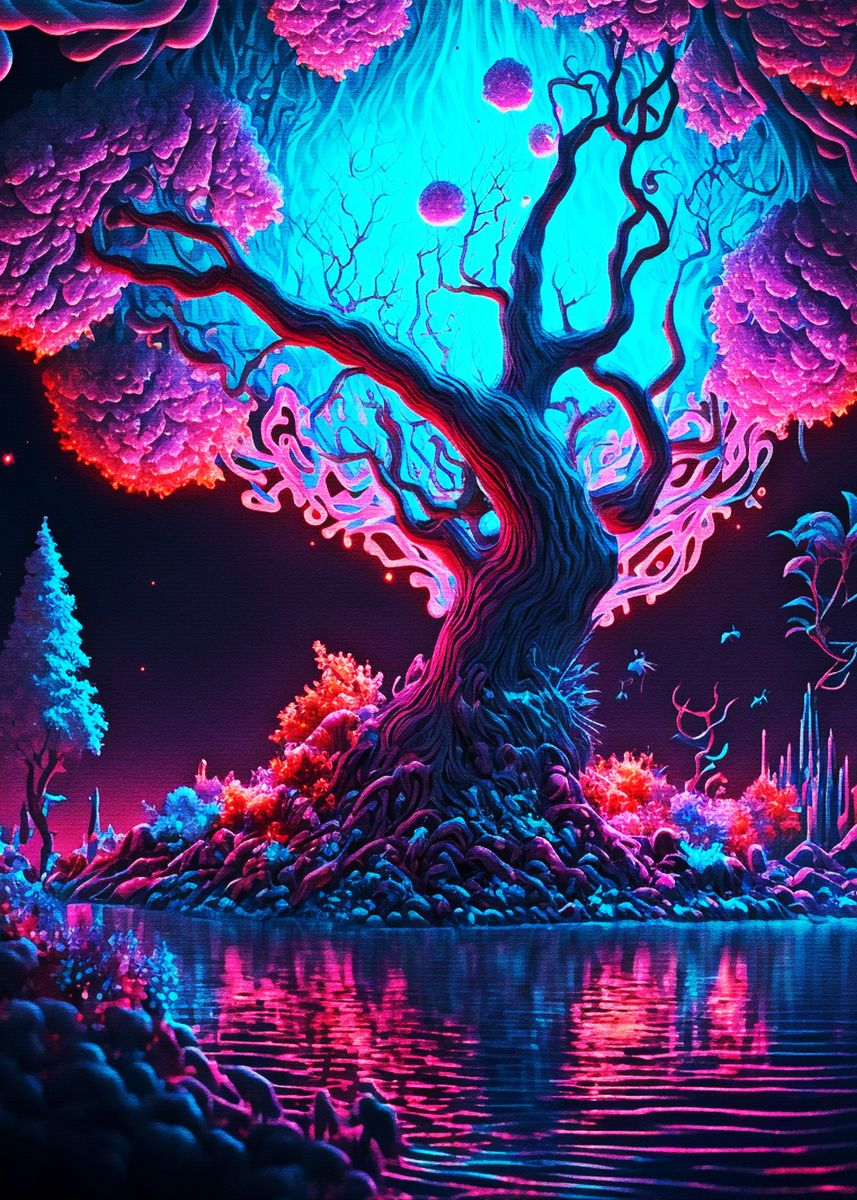 'Abstract Art Tree' Poster, picture, metal print, paint by Muh Asdar ...