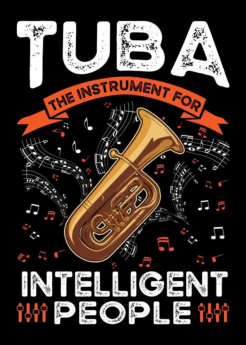 'Tuba Gift Tubist Player' Poster, picture, metal print, paint by ...