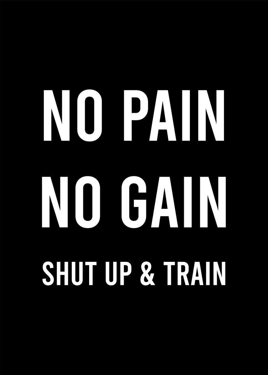 'gym fitness workout quotes' Poster, picture, metal print, paint by ...
