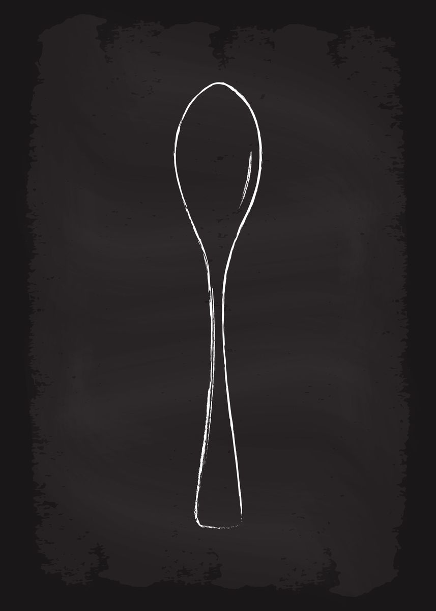 'Spoon Cutlery' Poster, picture, metal print, paint by dkDesign | Displate