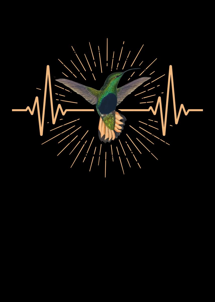 'Heartbeat Bird' Poster, picture, metal print, paint by ZS C O M M E R ...