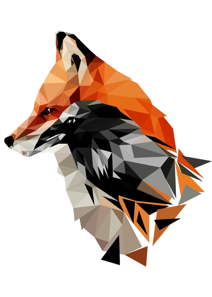 'Fox and Raven' Poster by Dare Neil | Displate