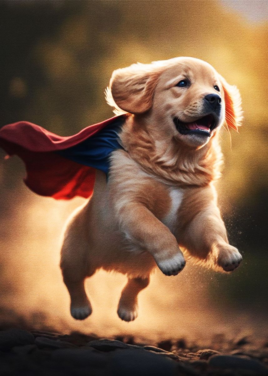 'Flying Dog' Poster, picture, metal print, paint by Muh Asdar | Displate