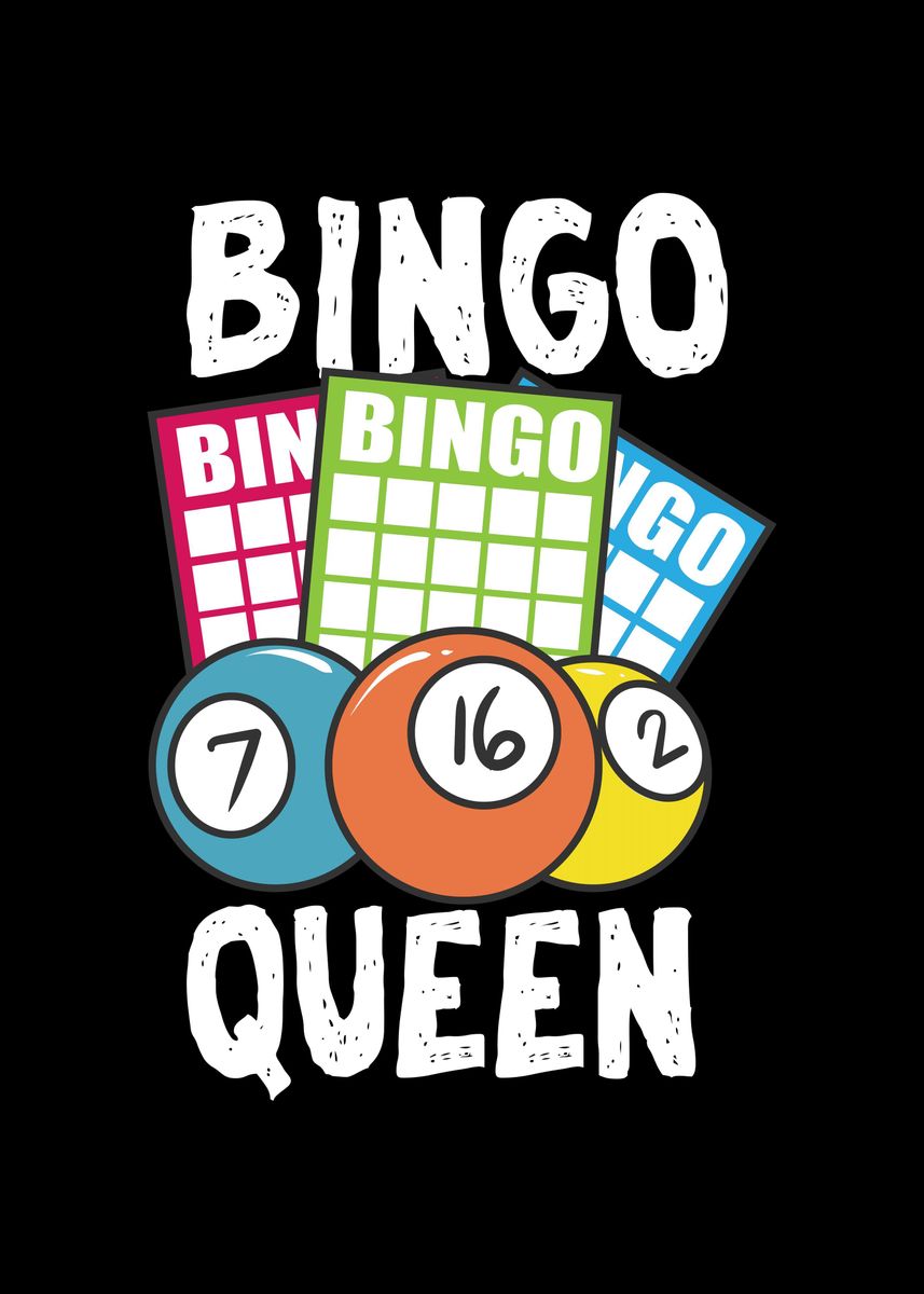 'Bingo Queen' Poster, picture, metal print, paint by Uwe Seibert | Displate