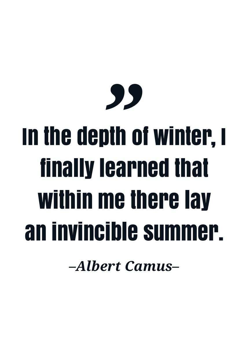 'Albert camus quote' Poster by Gembull Art | Displate
