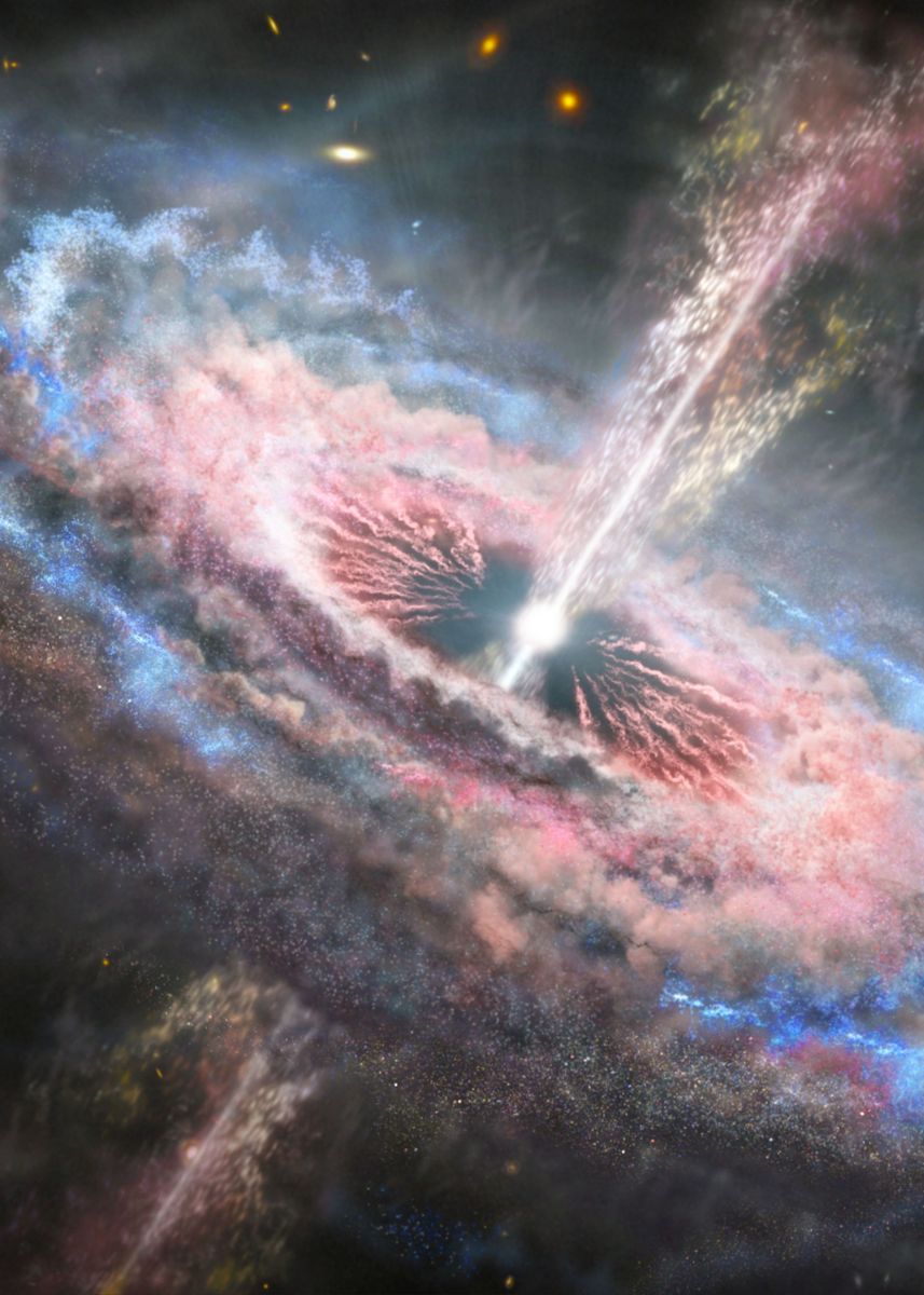 'Quasar Outflow Portrait' Poster, picture, metal print, paint by ...