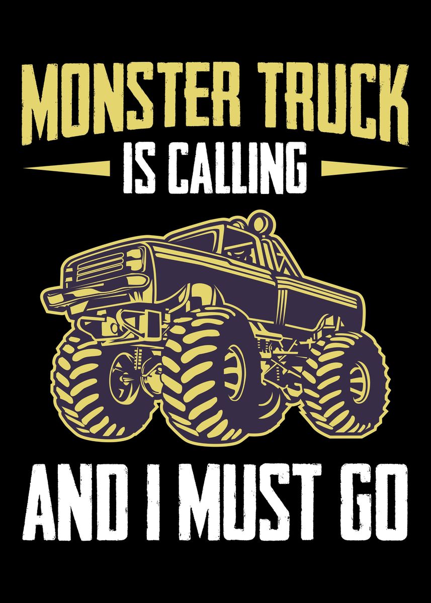 'Monster Truck' Poster, picture, metal print, paint by BobbyBubble ...