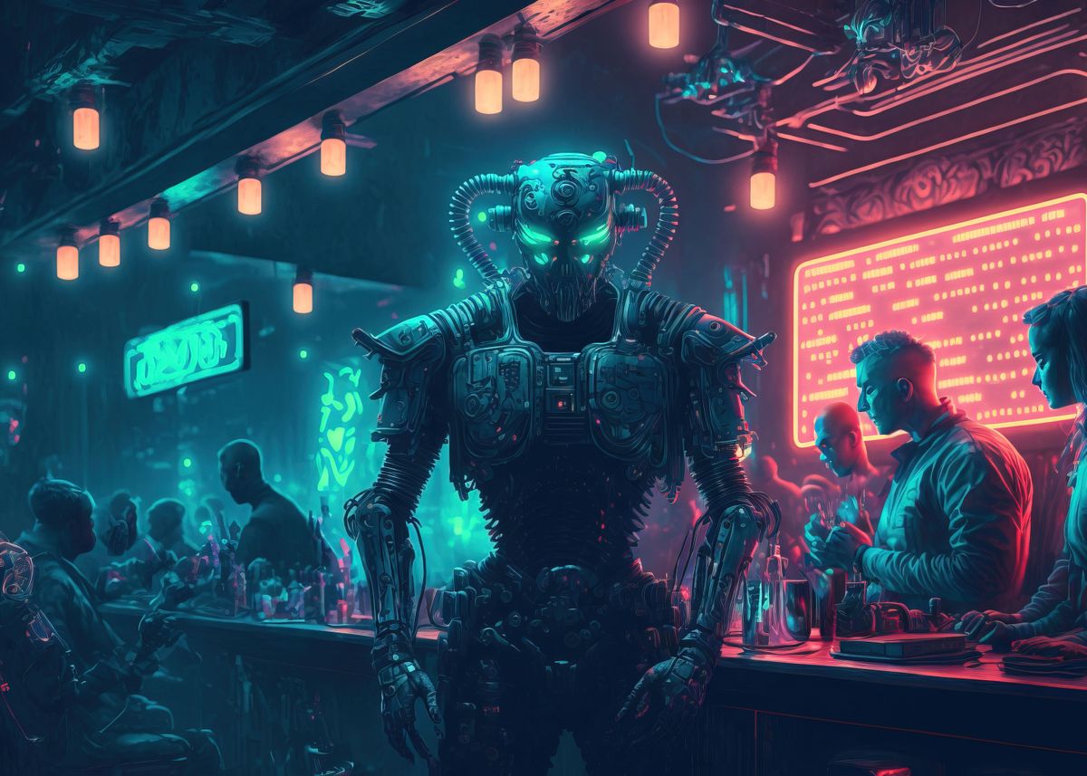 'Cyberpunk Party IV' Poster by The Art of Leon | Displate