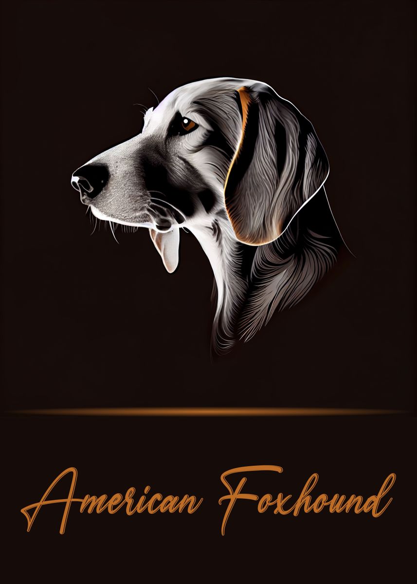 'American Foxhound' Poster, picture, metal print, paint by Artistic ...