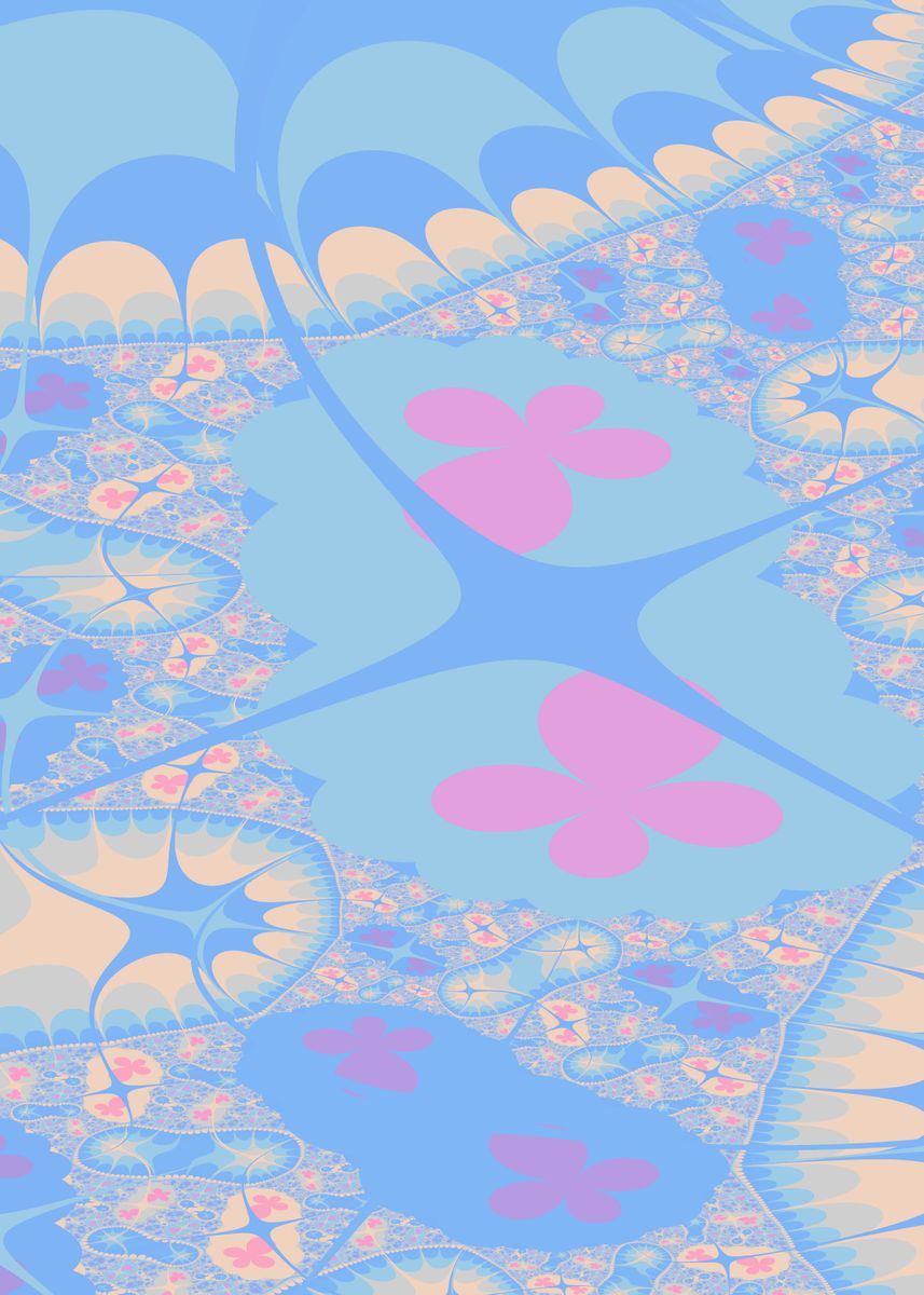 'Groovy Pastel Fractal' Poster, picture, metal print, paint by Kaleiope ...