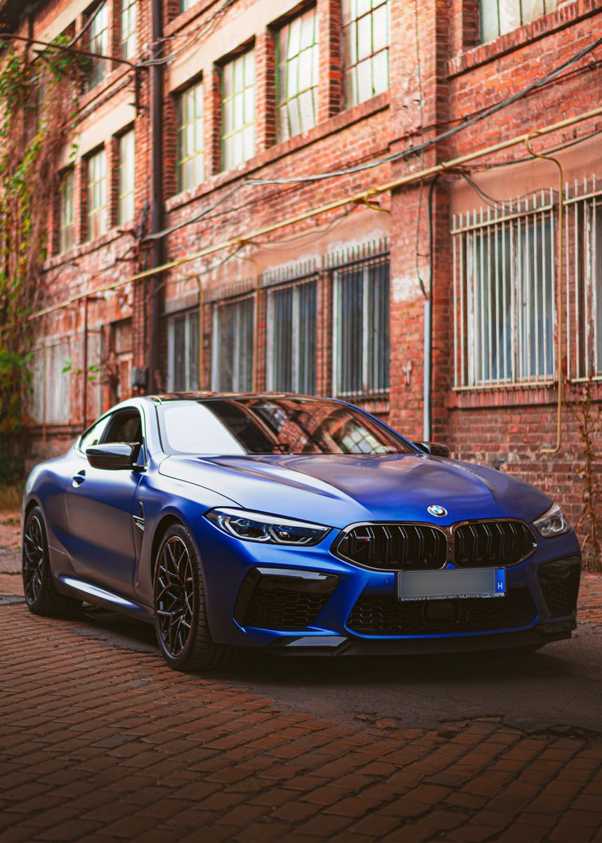 'BMW M8' Poster, picture, metal print, paint by Showroom Car | Displate