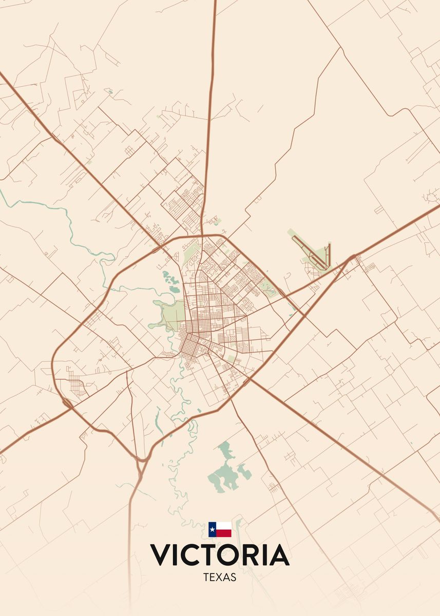 'Victoria TX' Poster, picture, metal print, paint by IMR Designs | Displate