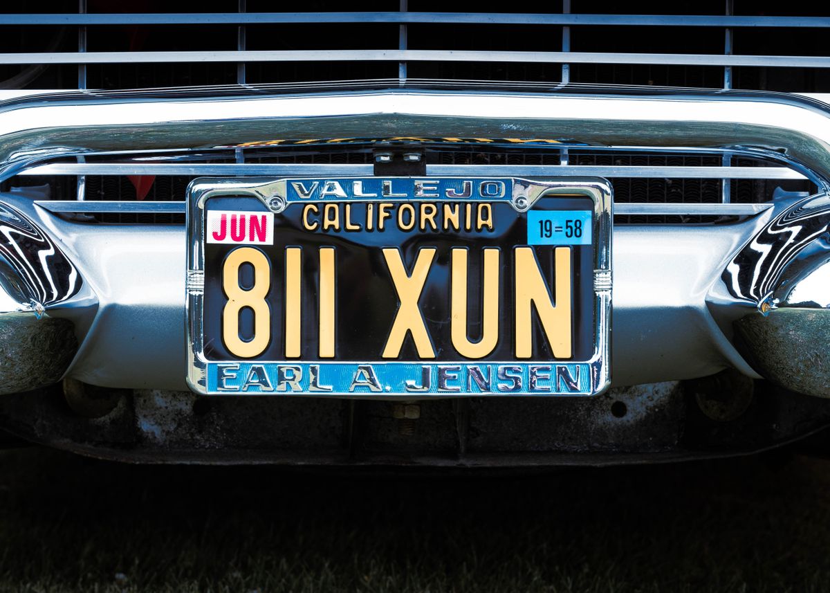 'California number plates' Poster by Sam Brady | Displate