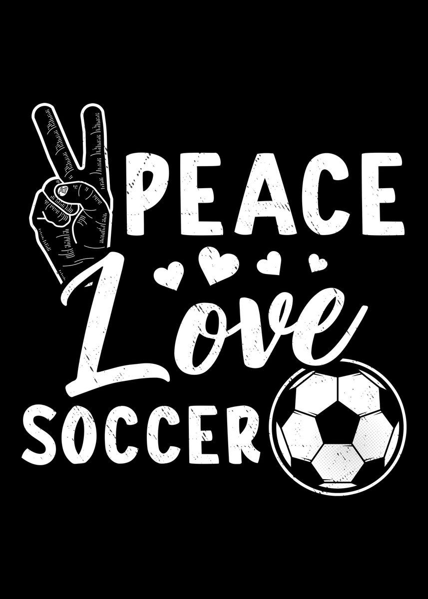 'Peace Soccer Women' Poster, picture, metal print, paint by ...