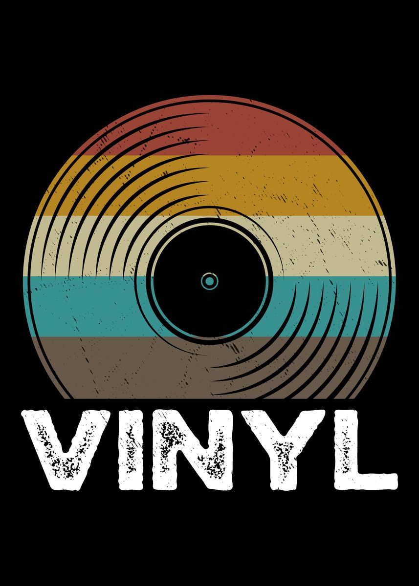'Retro Vinyl Record' Poster, picture, metal print, paint by ...